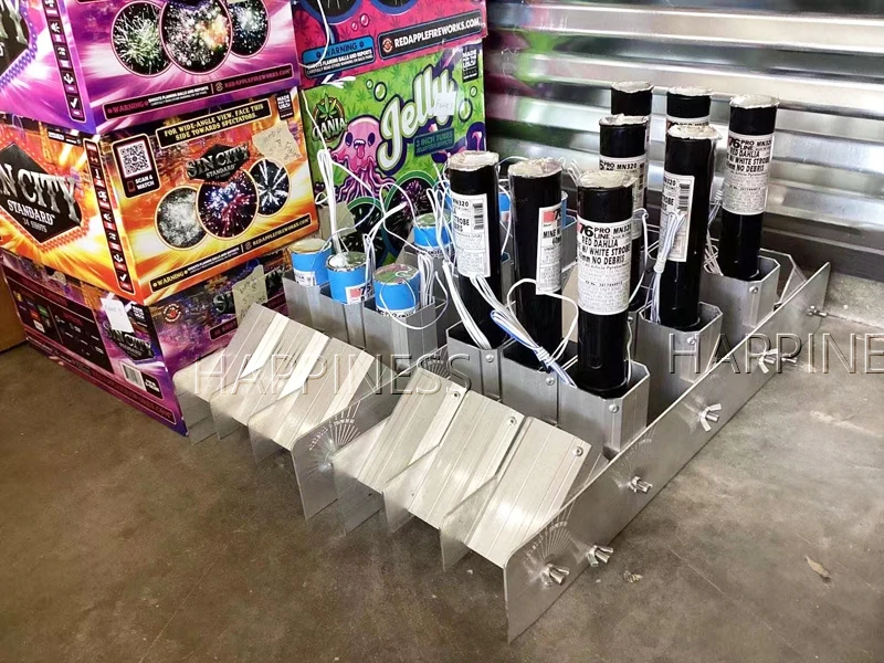 35 Way Single Shot Tube Rack Adjustable Aluminum Roman Candle Rack Test ...