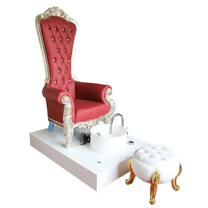 Luxury Beauty Blue Princess Chair White Foot Spa Massage Pedicure Chair ...