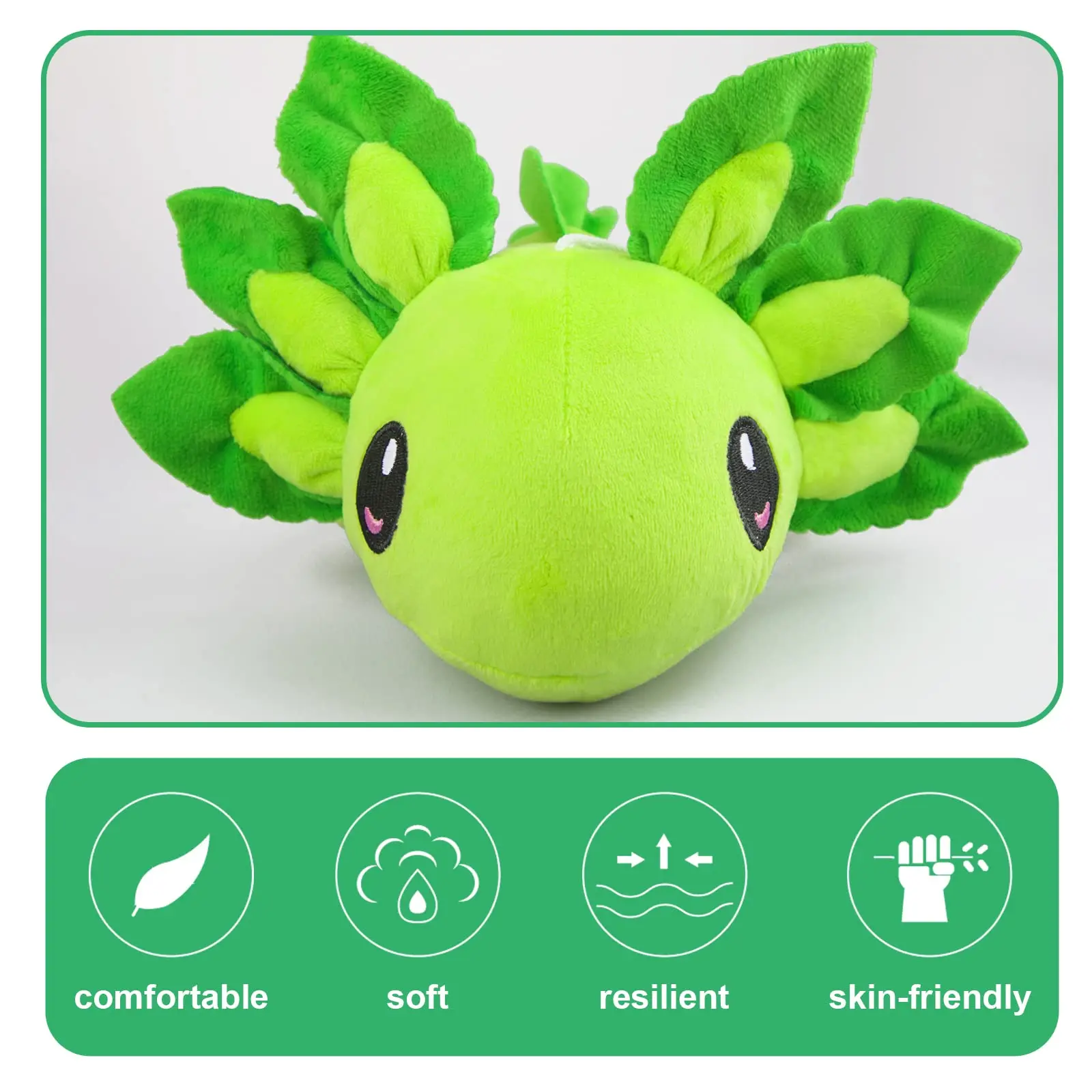 Promotional Axolotl Four-legged Fish Soft Plush Toys Green Axolotl ...