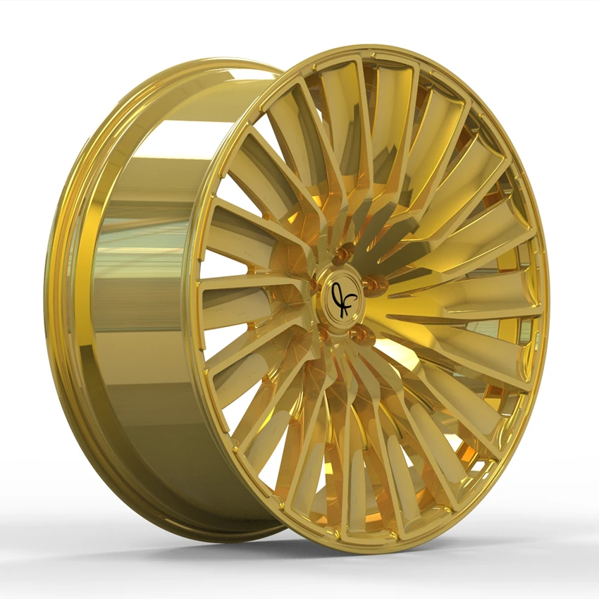 Customized Forged Wheels with Plating Gold for Land Rover