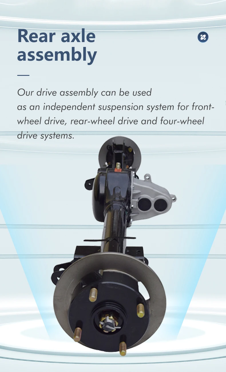 Electric Rear Axle Assembly for Tricycles & Quadricycles