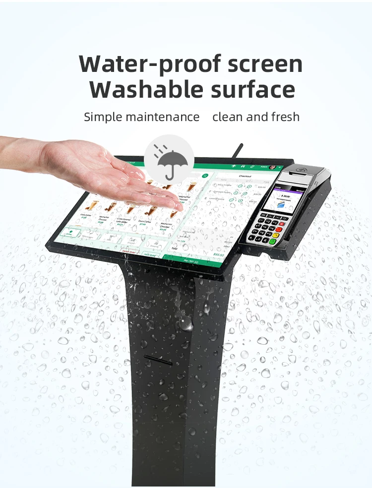 Fast Food Automatic Touch Screen Kiosk With Printer Pos Systems Touch ...