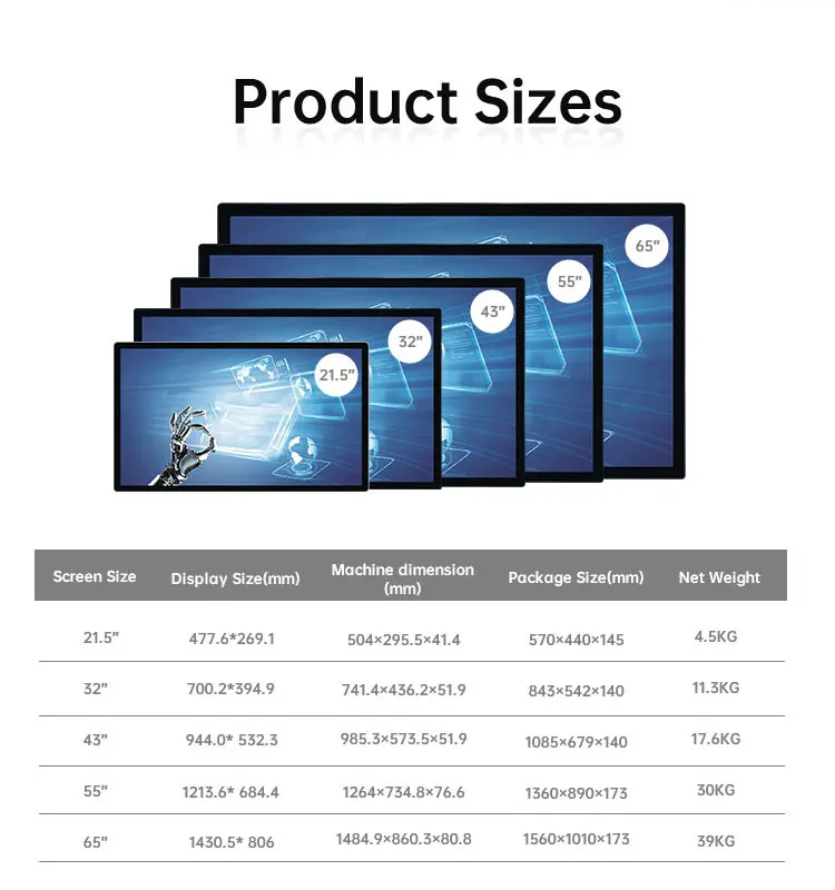 Full Size 21.5 22 Inch Android 12 Capacitive Large Touch Screen Tablet ...