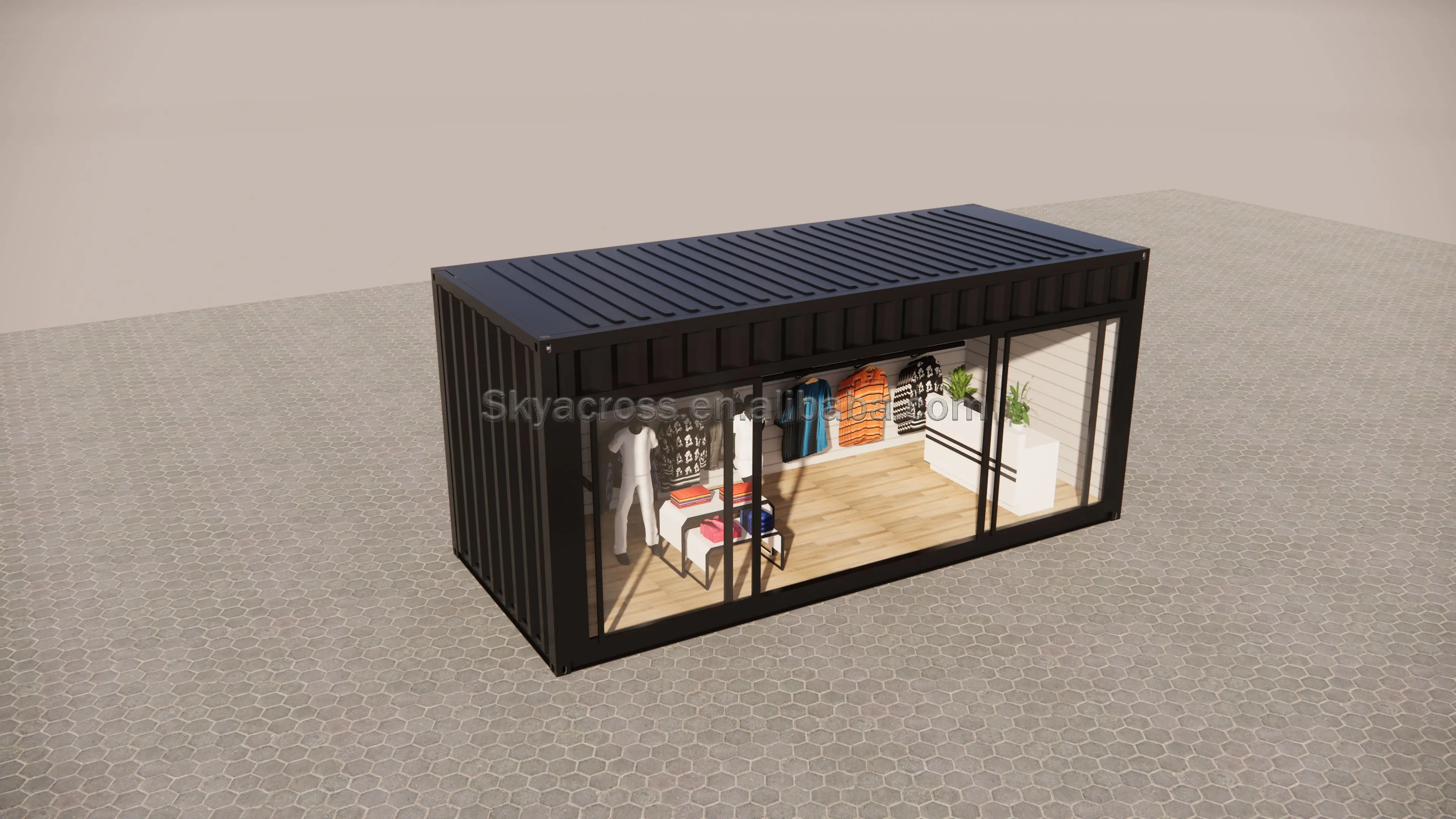 20ft Prefab Container Clothing Store - Moisture-Proof & Luxurious