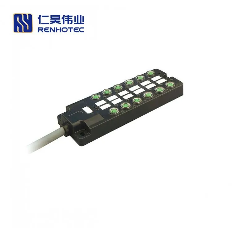 RENHOTEC 12 Way Electrical Power Distribution Box M8 3pins