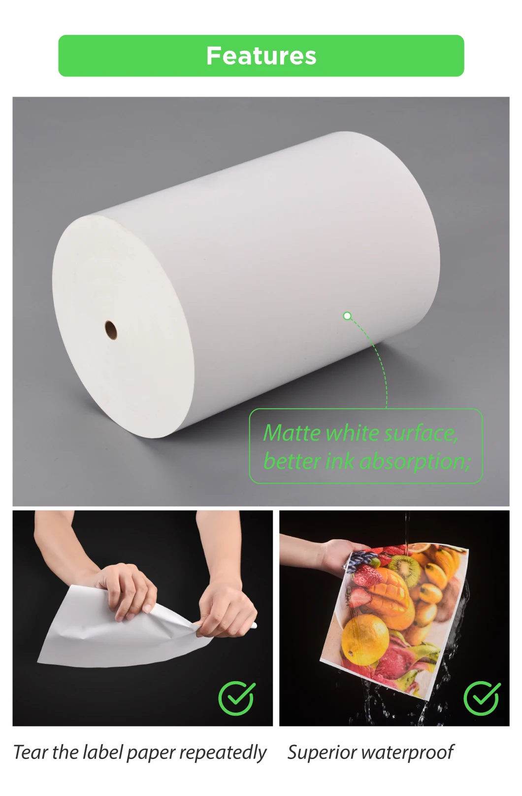 High Quality Bopp Vinyl Sticker Jumbo Roll - Self Adhesive