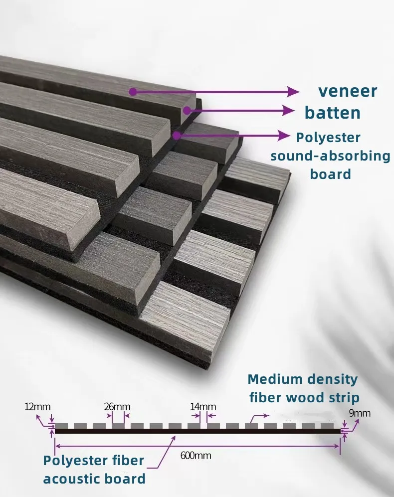 Fire Resistant Acoustic Wall Panels Wood Wall Acoustic Panels Slat Wood ...