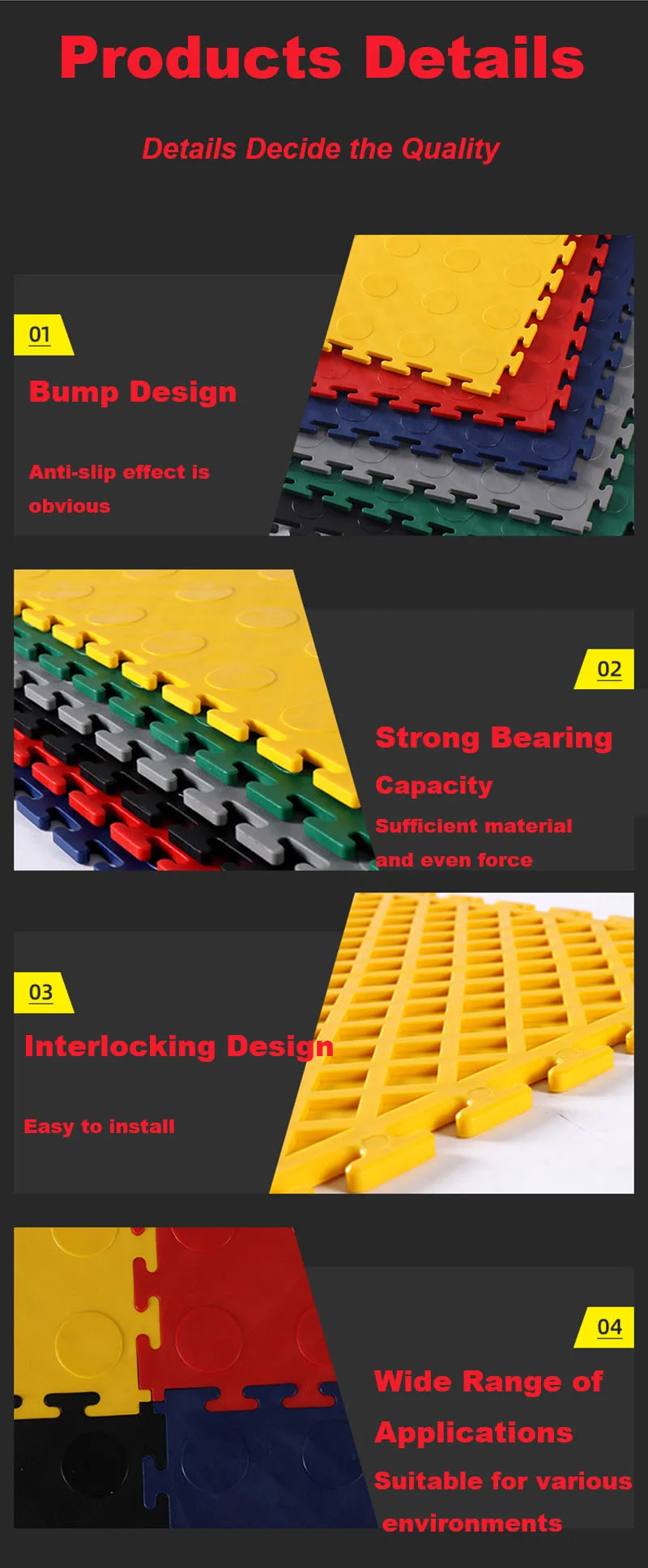 Heavy Duty Interlocking PVC Garage Floor Tiles - Eco-Friendly & Waterproof