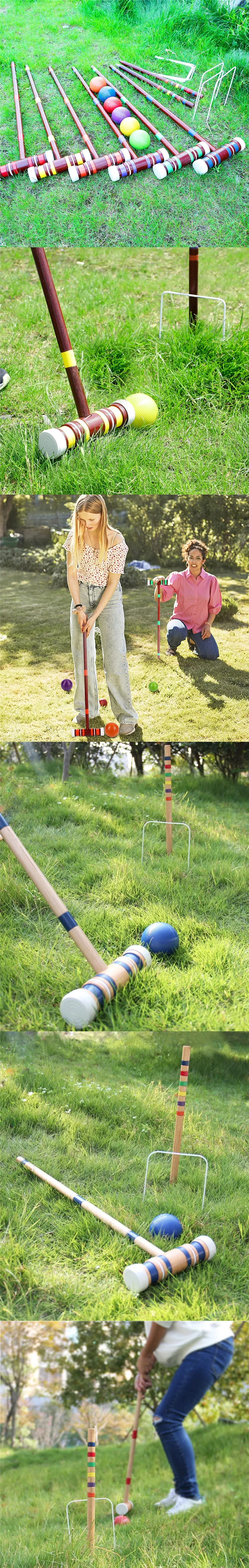 Croquet Park Backyard Lawn Beach Yard Camping Party Six Player Stick ...