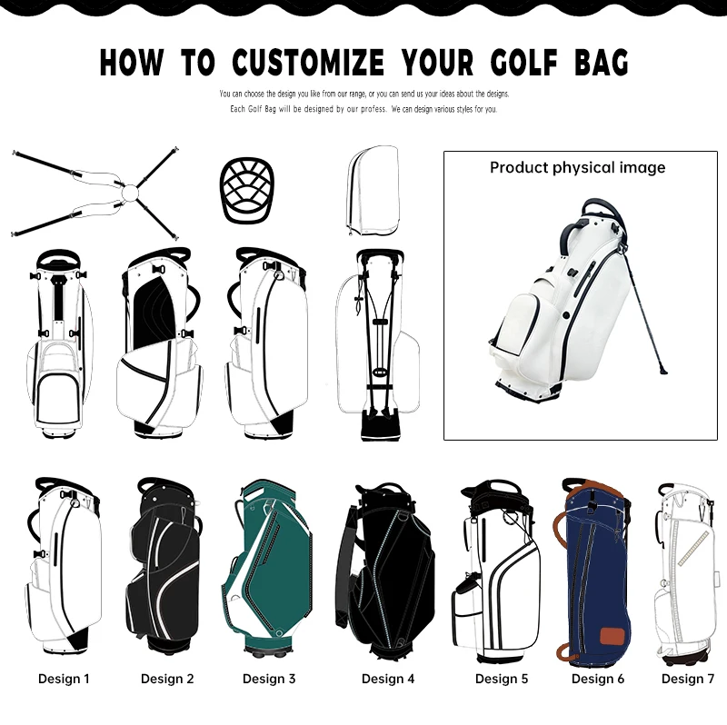 Factory Custom Logo Dividers Golf Bags Pu Leather Multifunctional Golf ...