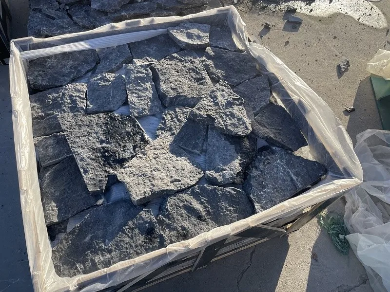 Flexible Wall Natural Black Stone Cladding Tiles Material Stone Veneer ...