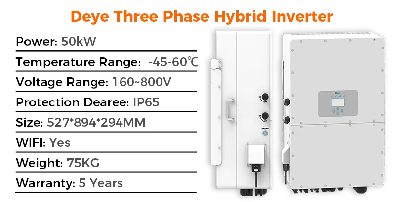 Deye 30KW高压混合逆变器SUN-30K-SG01HP3-EU-BM3三相工业太阳能逆变器库存| Alibaba.com
