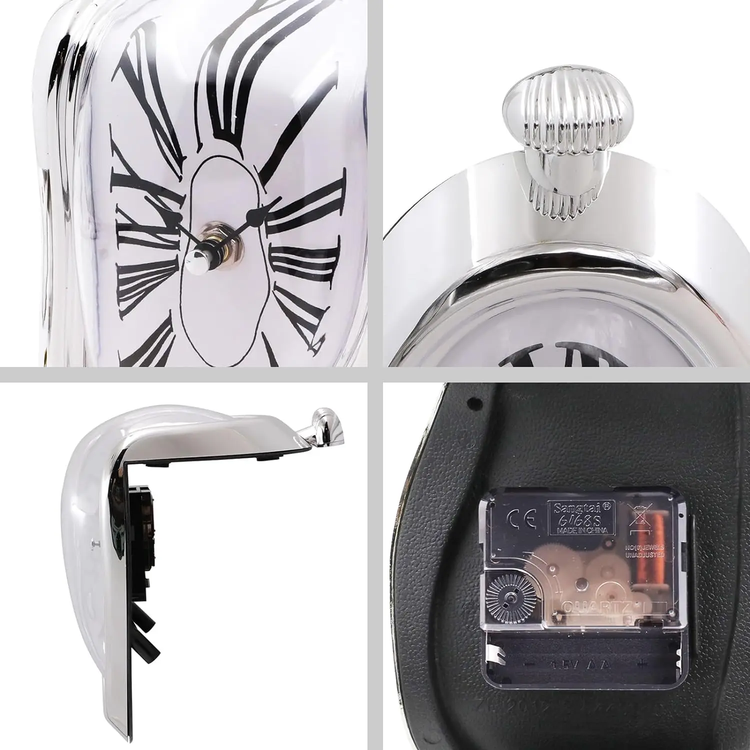 Surreal Melting Shelf Clock - Salvador Dali Style Wall Clock