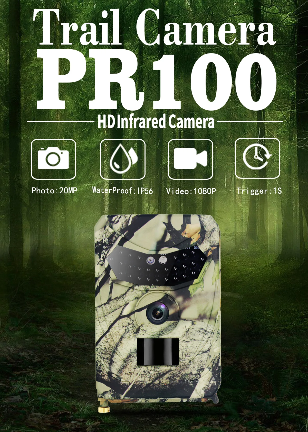 PR100 Screenless Outdoor Mobile Detection Photography Video Infrared ...