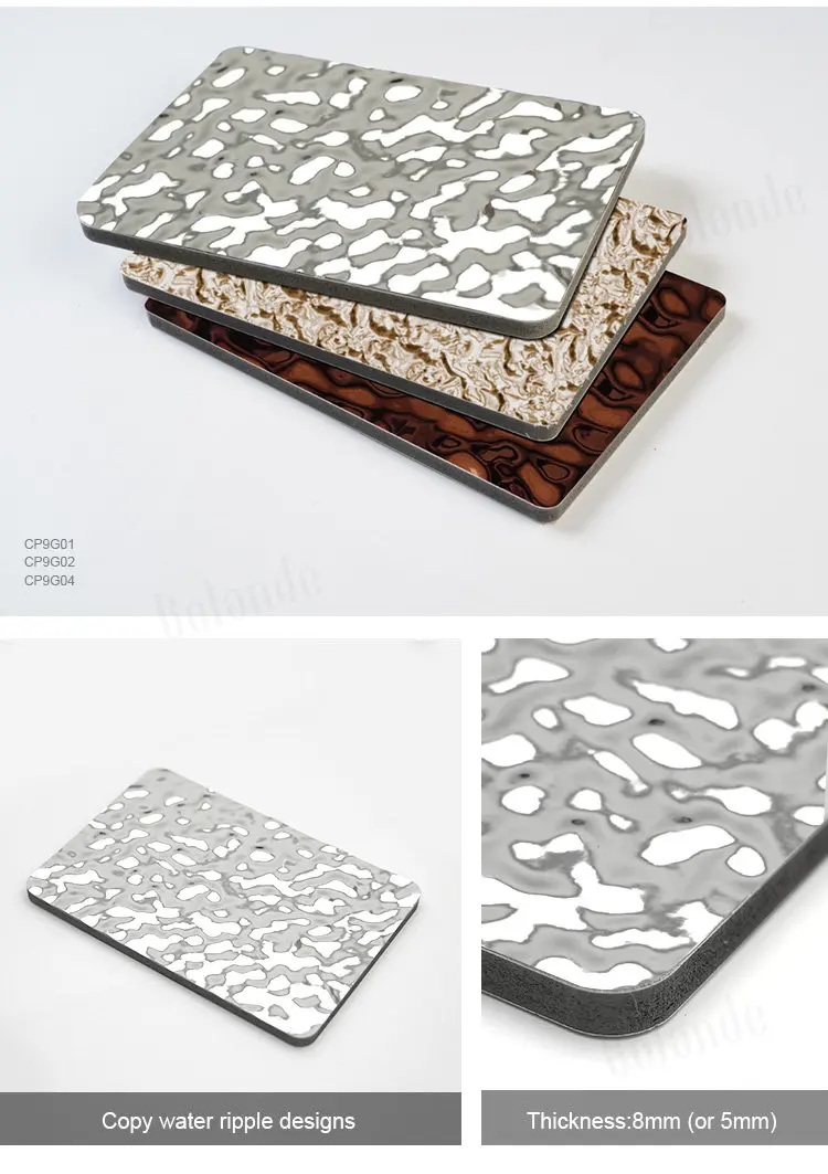 3D Water Ripples Mirror Sheets - Stylish & Functional Panels