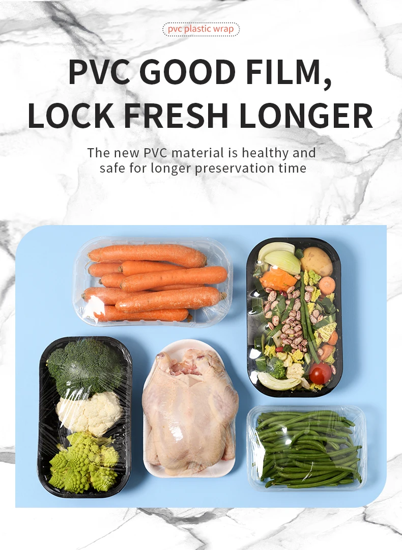 Customized Size Pvc Cling Wrap Film Roll/stretch Film/food Grade Film ...