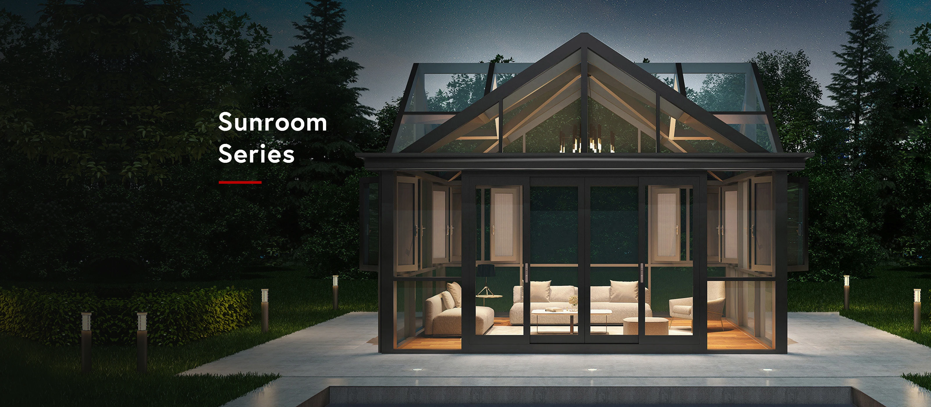 Modern French Design Free Standing Sunroom - EVERBRIGHT