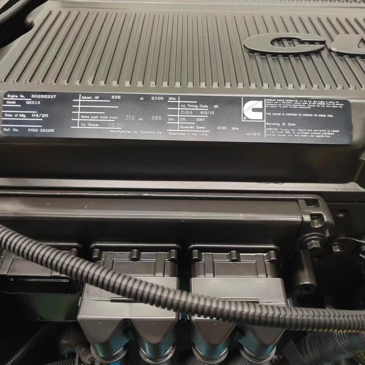 Cummins Qsx15 6 Cylinder Motor Excavator Engine Assembly Machinery ...