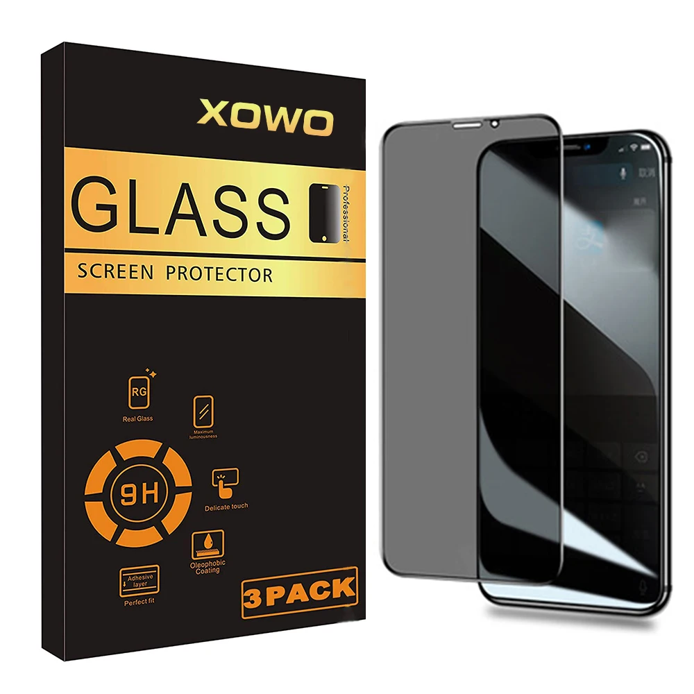 XOWO Privacy Screen - 9H Tempered Glass for Iphone & More