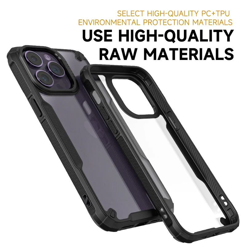 Original Shockproof Protect Hybrid TPU PC Airbag Case for Iphone 15 Pro Max
