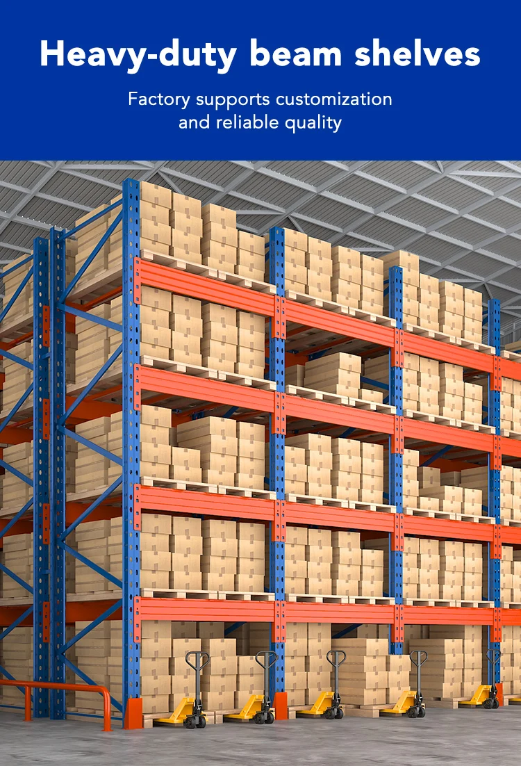 Heavy Duty Industrial Pallet Rack Storage Shelves system Metal Stacking ...