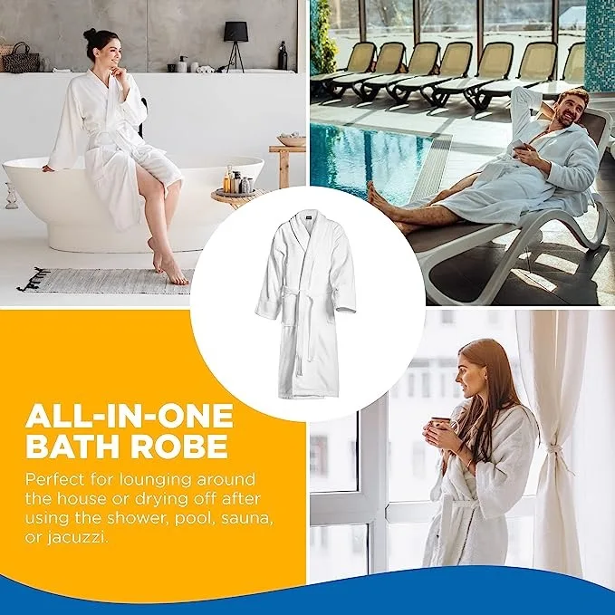 Custom Logo Pure Cotton Fabric Terry Spa Hotel Luxury Men Women ...