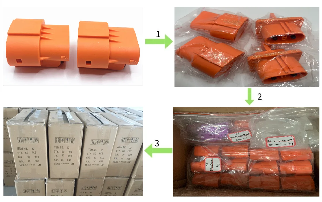 High Quality 3pos 200a Plug Socket 1 Set Hvil Plastic Connector For Ev ...