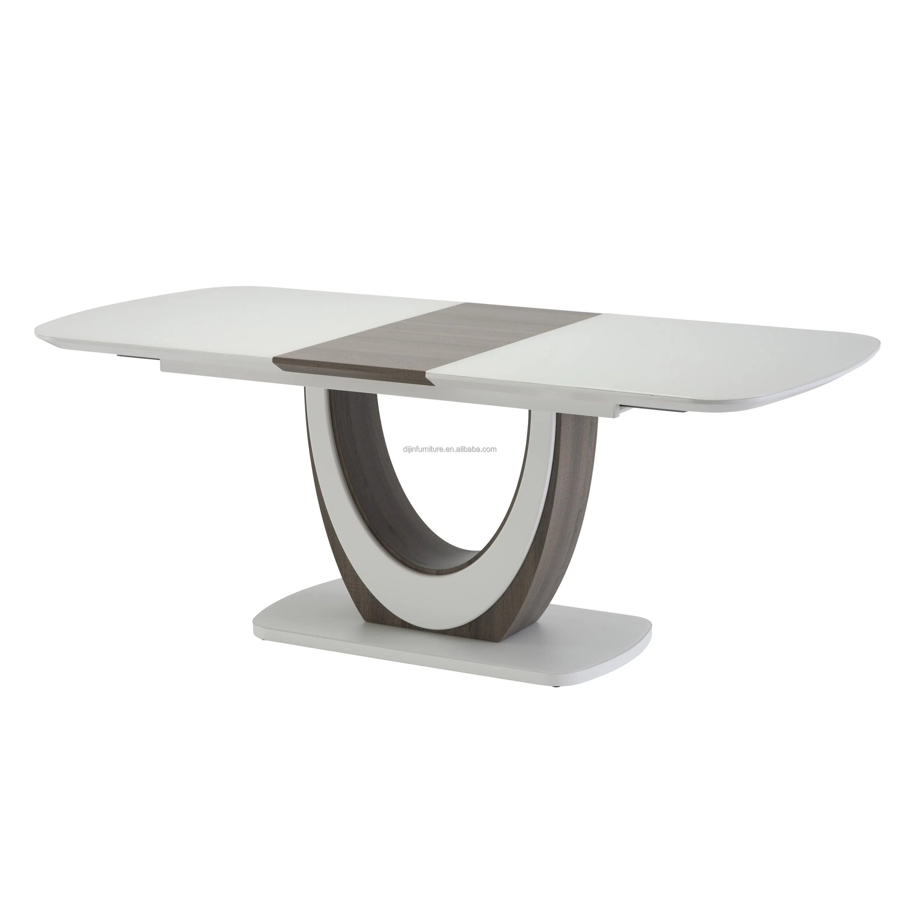 MDF Extending Dinning Room Furniture Extendable 6/8 Seat Modern Dining ...