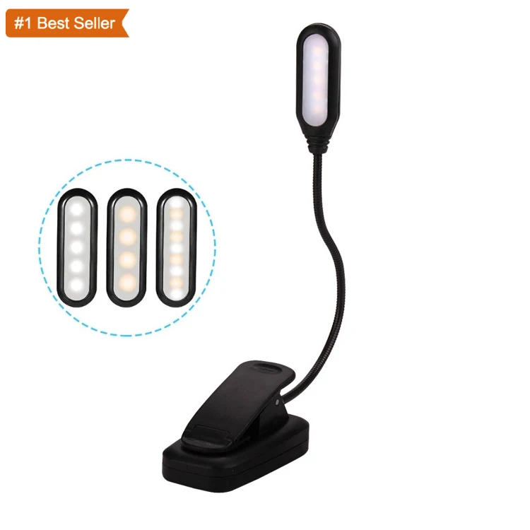 Jumon Rechargeable Book Light Mini 7 Led Boek Lamp 3-level Warm Cool ...