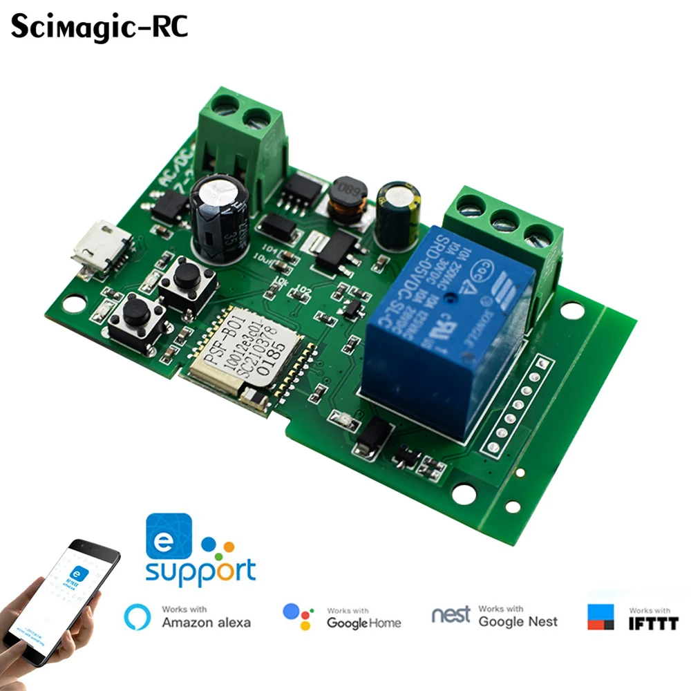 1ch Ewelink Smart Home Switch Module Dc 5/12/24/32v Wifi Receiver 10a ...