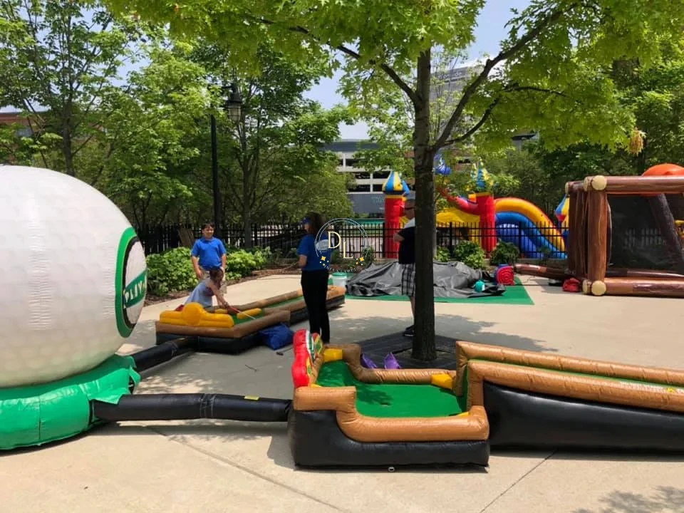 Commercial Inflatable Fun Play a Round 3/6/9 Holes Inflatable Mini Golf ...