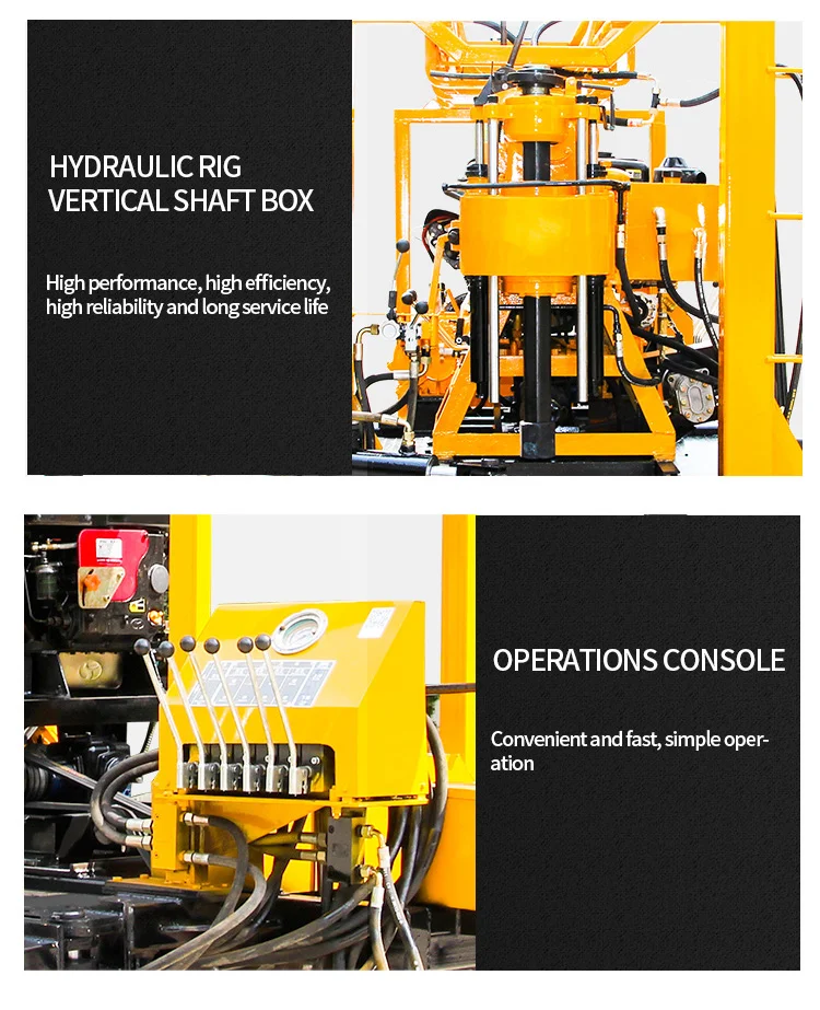 200 Meter Deep Crawler Spindle Hydraulic Rotary Drilling Rig