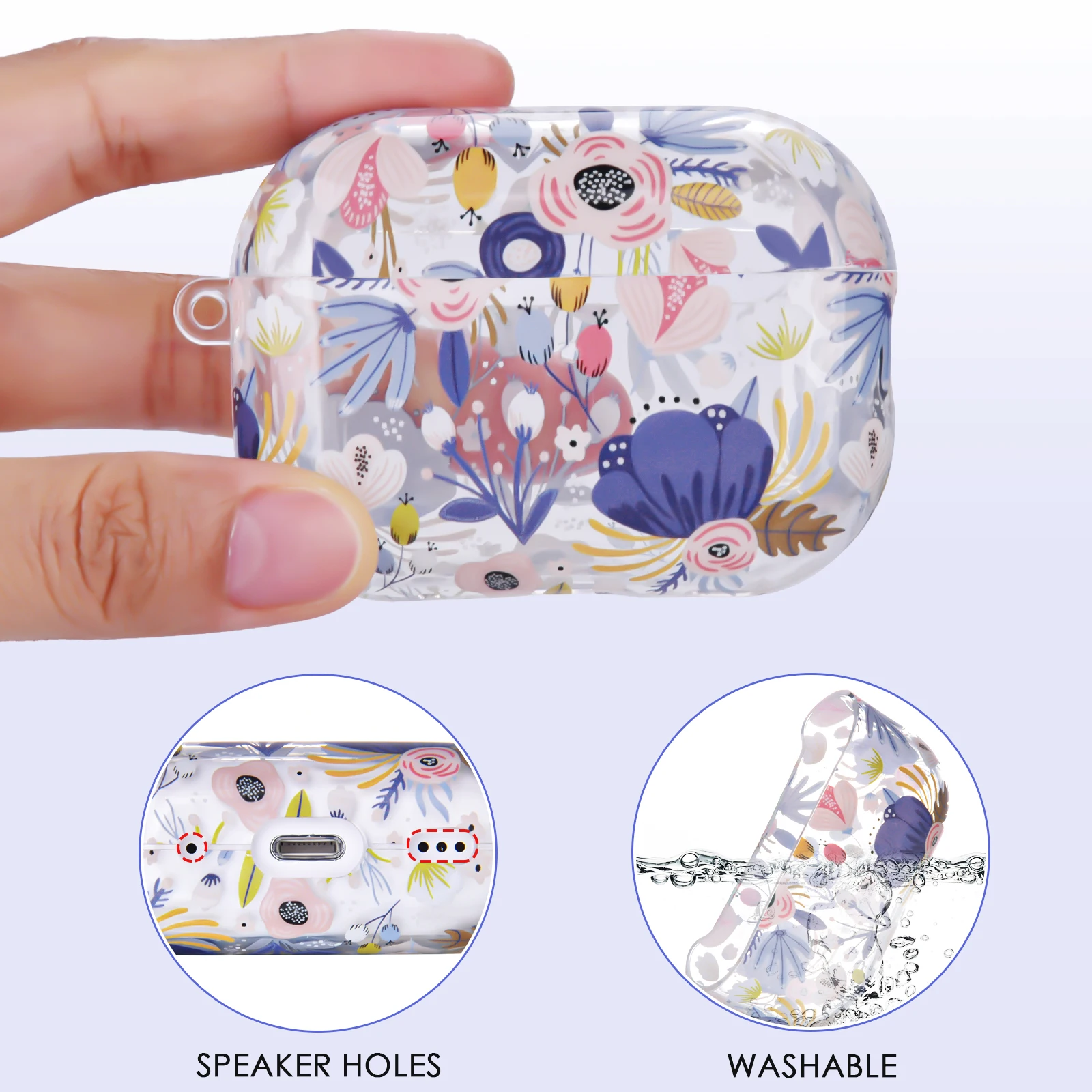 New Custom Cactus Protective Earbuds Cover Honeybee Flower Clear ...