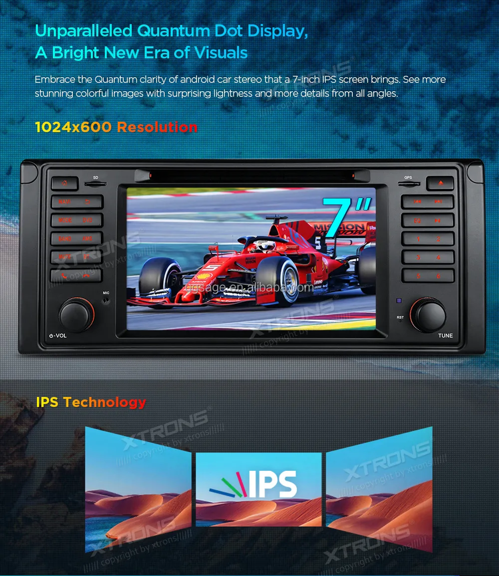 XTRONS 7" Touch Screen Android 12 Octa Core Radio for BMW E39