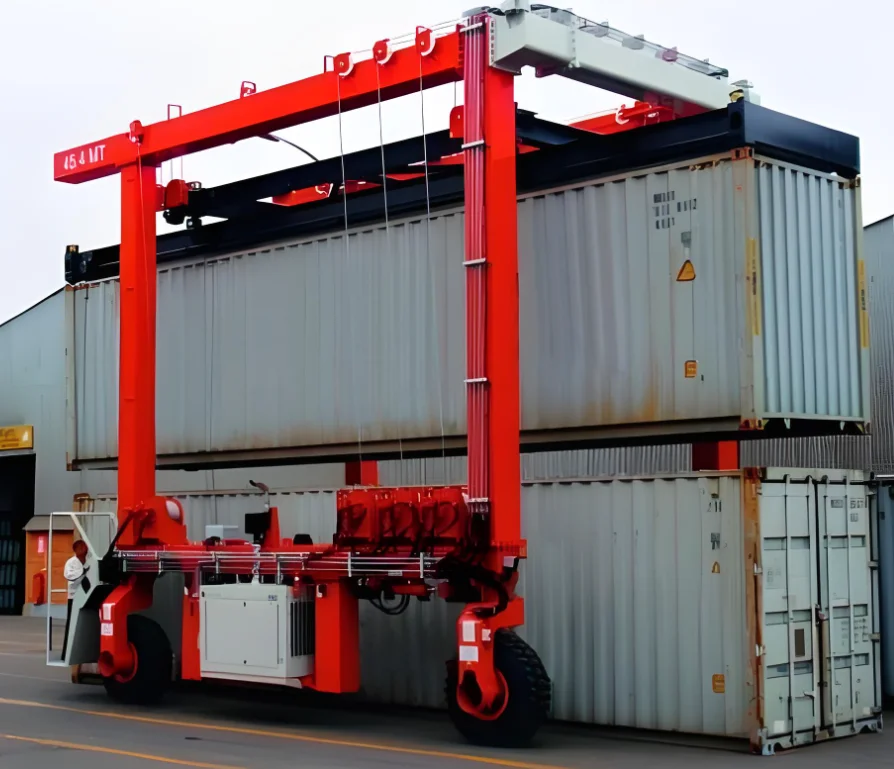 Sea Port Container Lifting Crane 30Ton RTG Crane Rubber Tyred Wheel ...