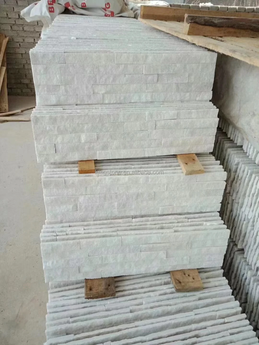 Modern White Culture Slate Stone Cladding Split Surface Finish Durable ...