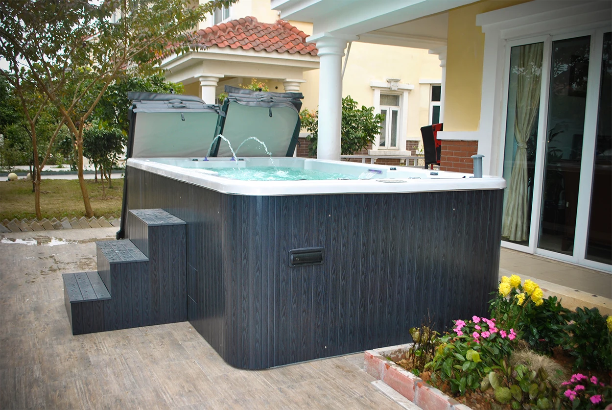 Large Outdoor Swim Spa Pool Combined 6 Persons Massage Hot Tub ...