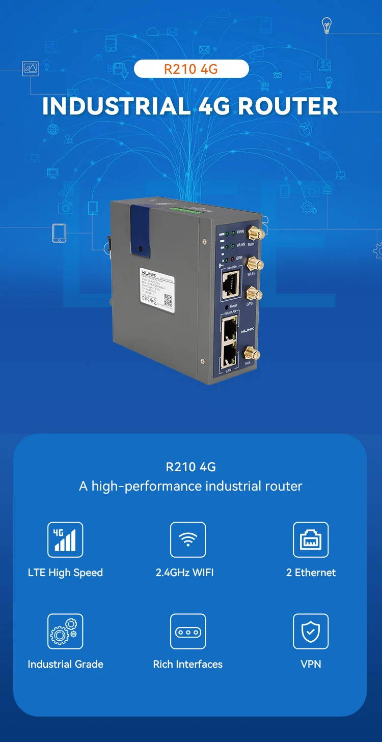 WLINK R210 Industrial 4G Router - Dual SIM & Iot Gateway