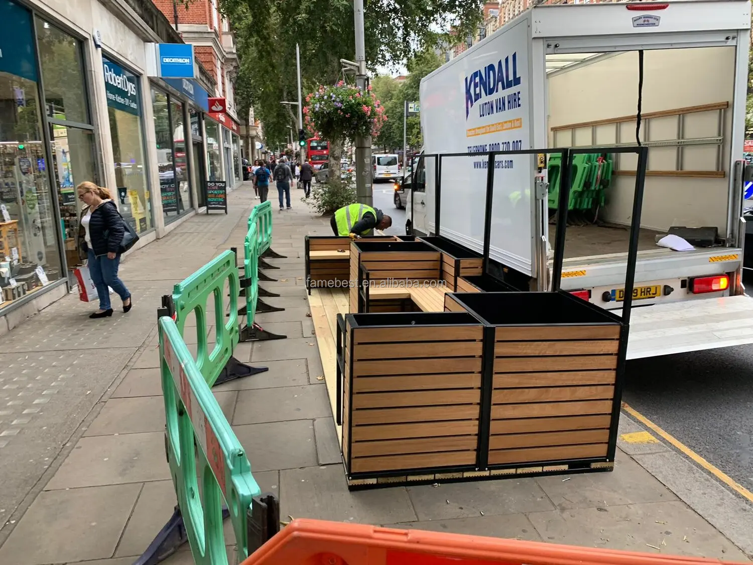 Customizable Design Panel Parklet Modular Design Street Parklets