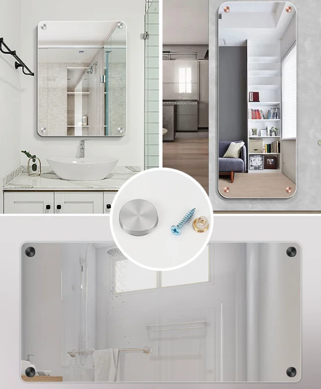 Stainless Steel Decorative Screw Cap Covers for Mirrors