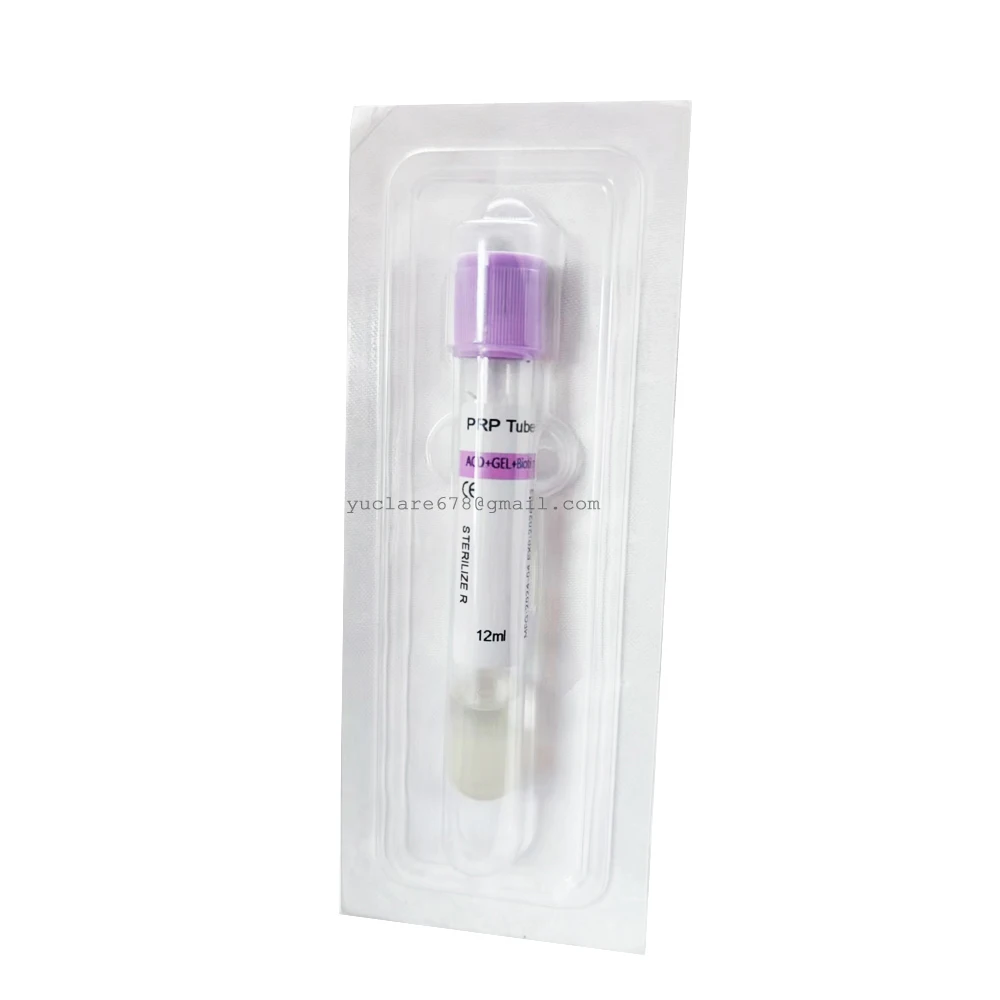 Transparent PET or Glass Material PRP Tubes with Coagulant Additive ...