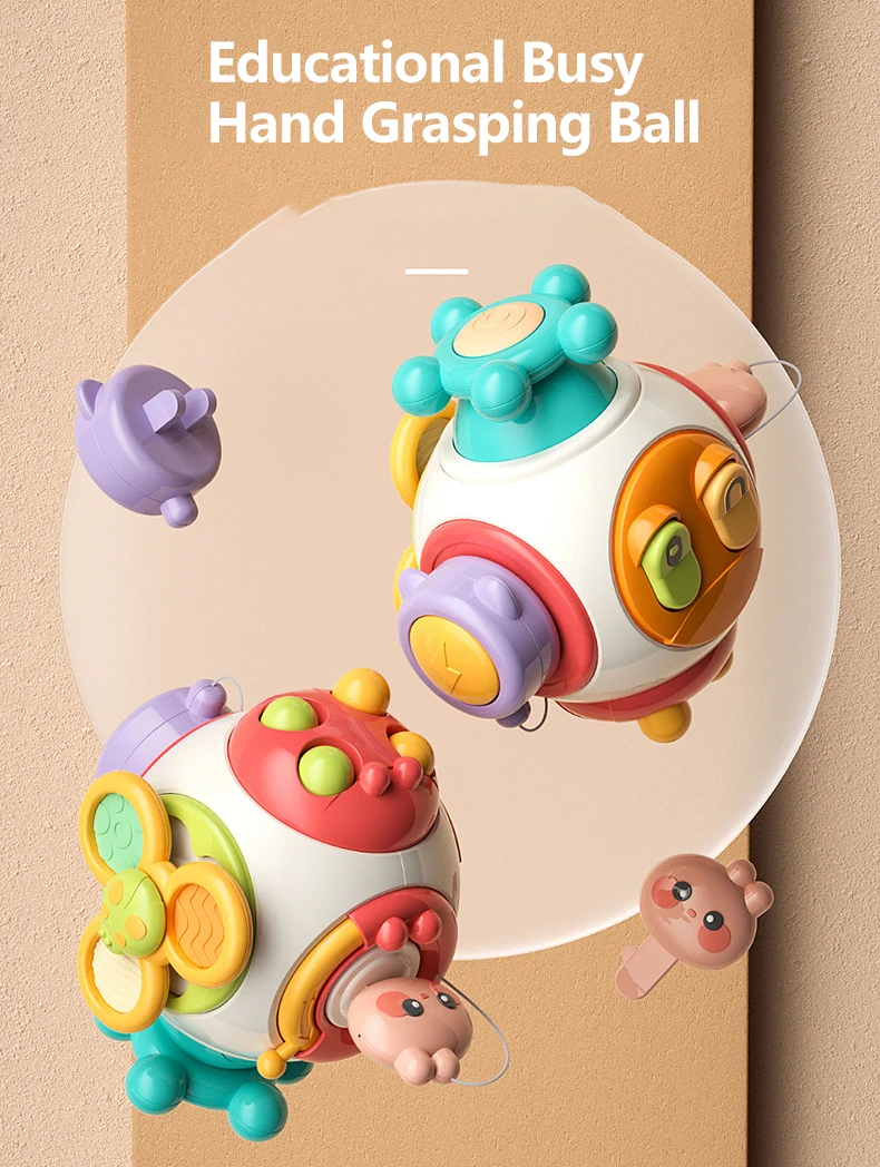 New Style Baby Cartoon Educational Busy Hand Catching Ball Kids ...