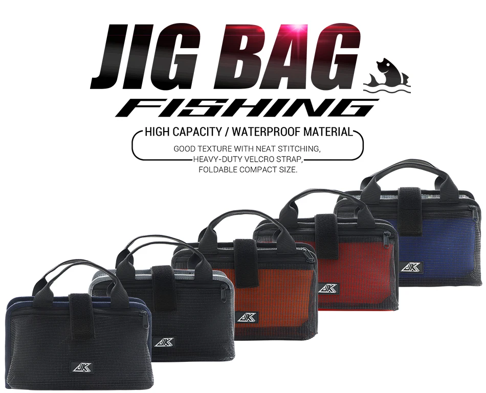 Jk Jw-02 Waterproof Clear Plastic Pvc Mesh Fishing Lure Bags Fish ...