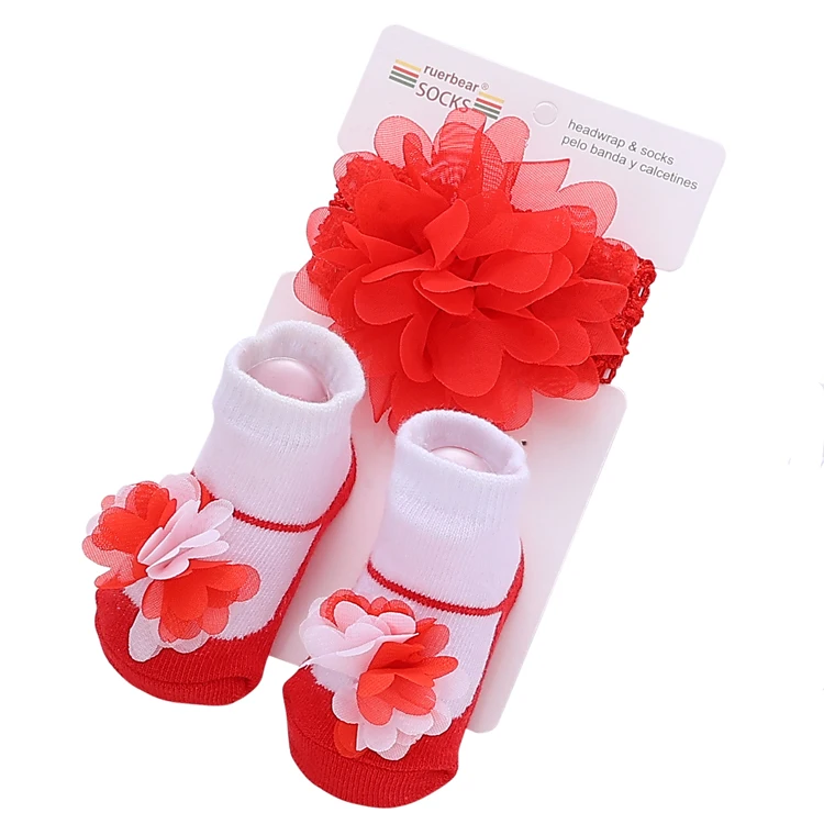 Pretty Ribbon Bow Newborn Baby Socks - Gift Set