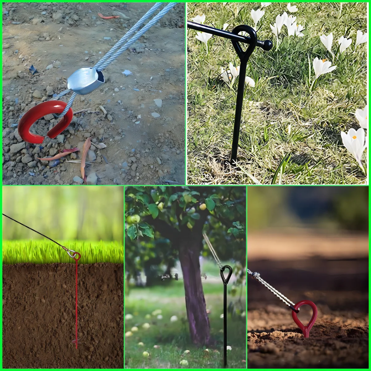 Durable Steel Auger Earth Anchors for Construction & Agriculture