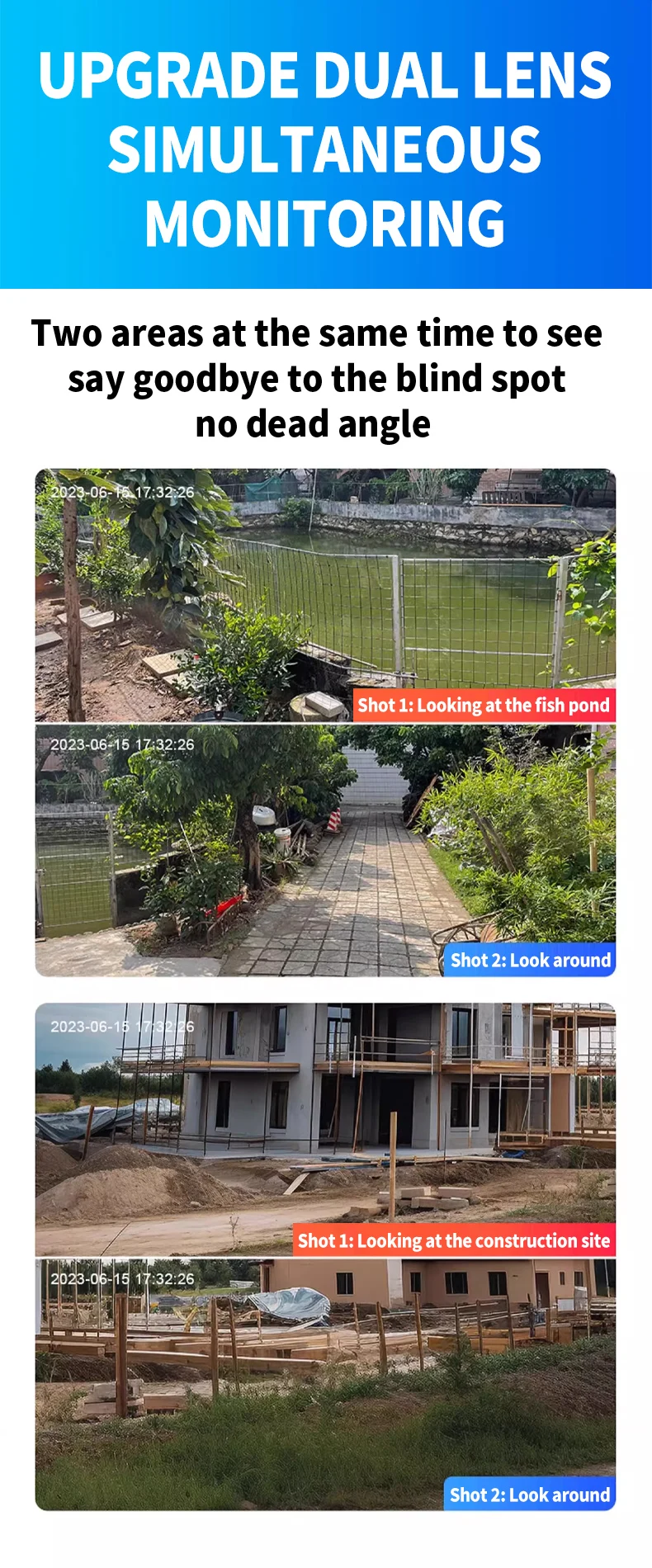 V360 Pro Battery Powered Solar CCTV Camera - 360° Panorama