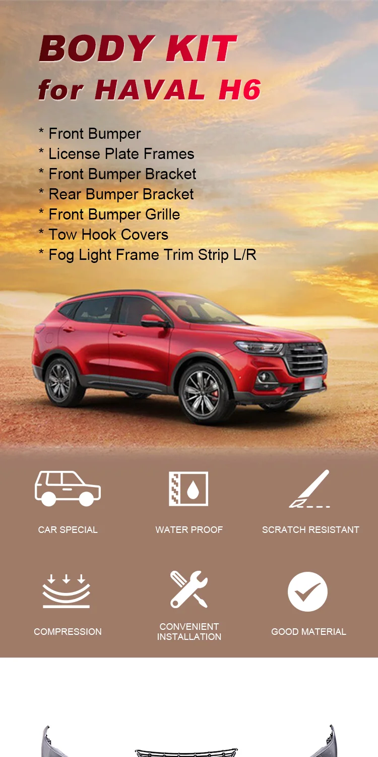 Abs Body Kit Front Rear Bumper Side Skirts Car Bumper For Haval H6 2020 - Buy Car Auto Parts ...