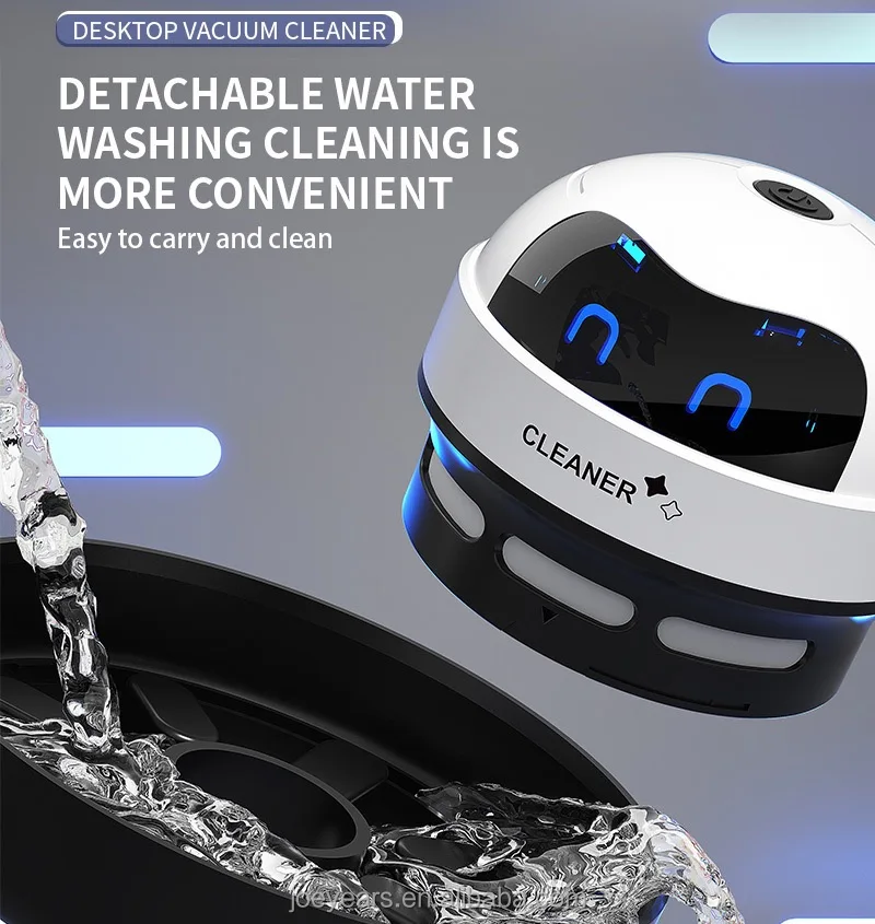 Creative Robot Desktop Cleaner 500mAh Rechargeable Keyboard Vacuum Cleaner Mini Wireless USB ...