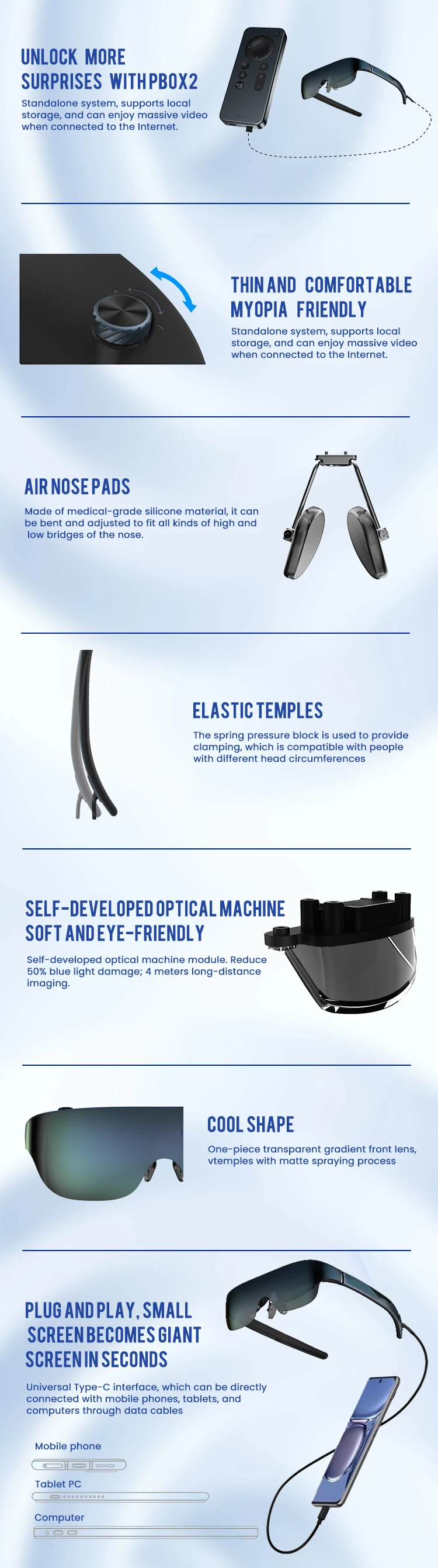 3D AR Glasses - Enhanced Visual Experience with Nreal