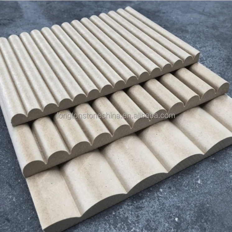3D Design Concave Marble Tile - Luxury Kitchen Backsplash